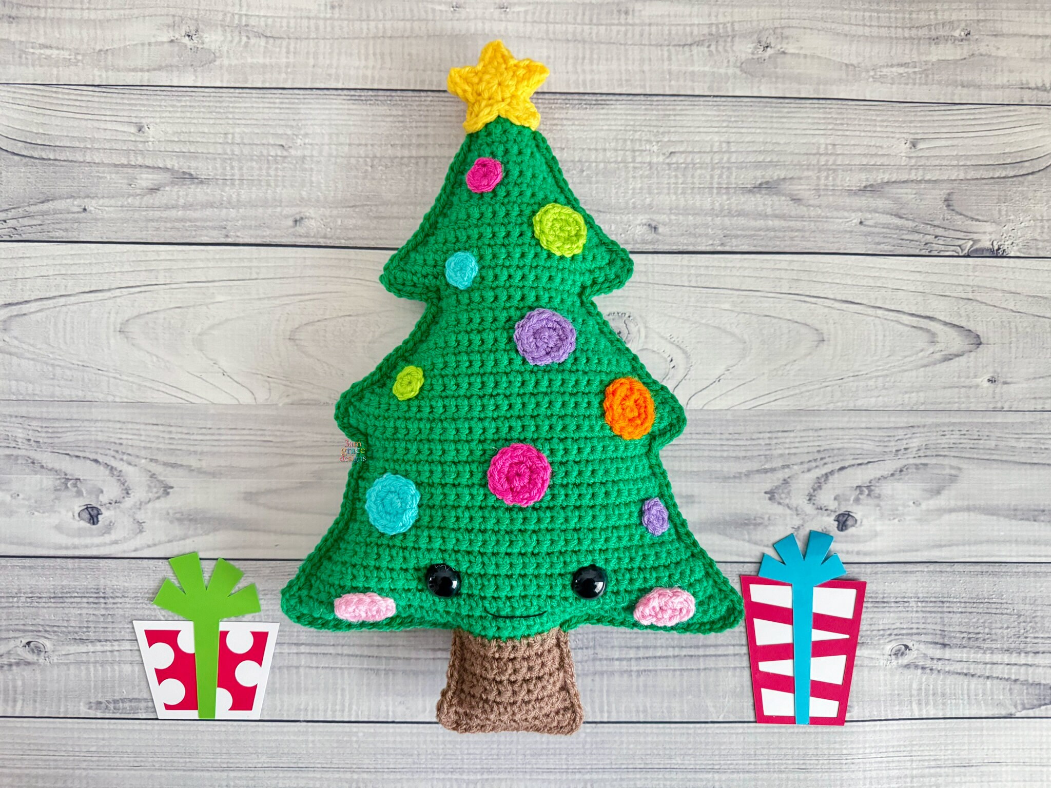 Christmas Tree Amigurumi Plushie Crochet Pattern Kawaii Cuddler Ragdoll ...