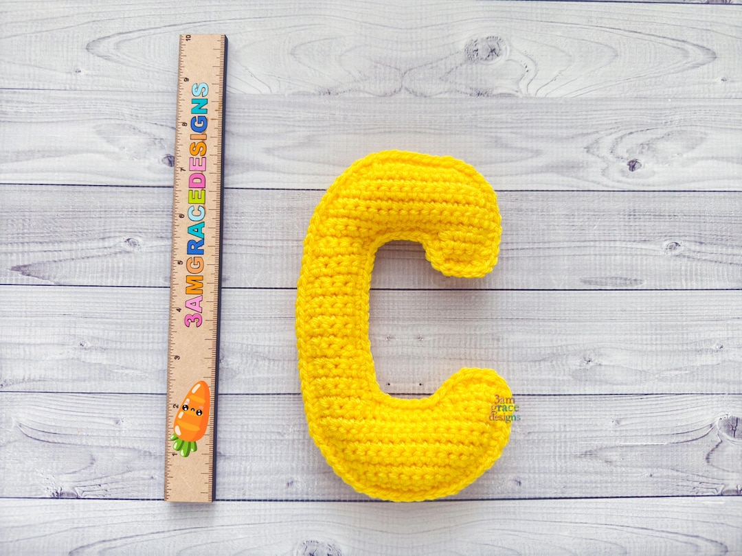 Mini Letter C Crochet Pattern, Letter C Amigurumi Pattern, Alphabet ...