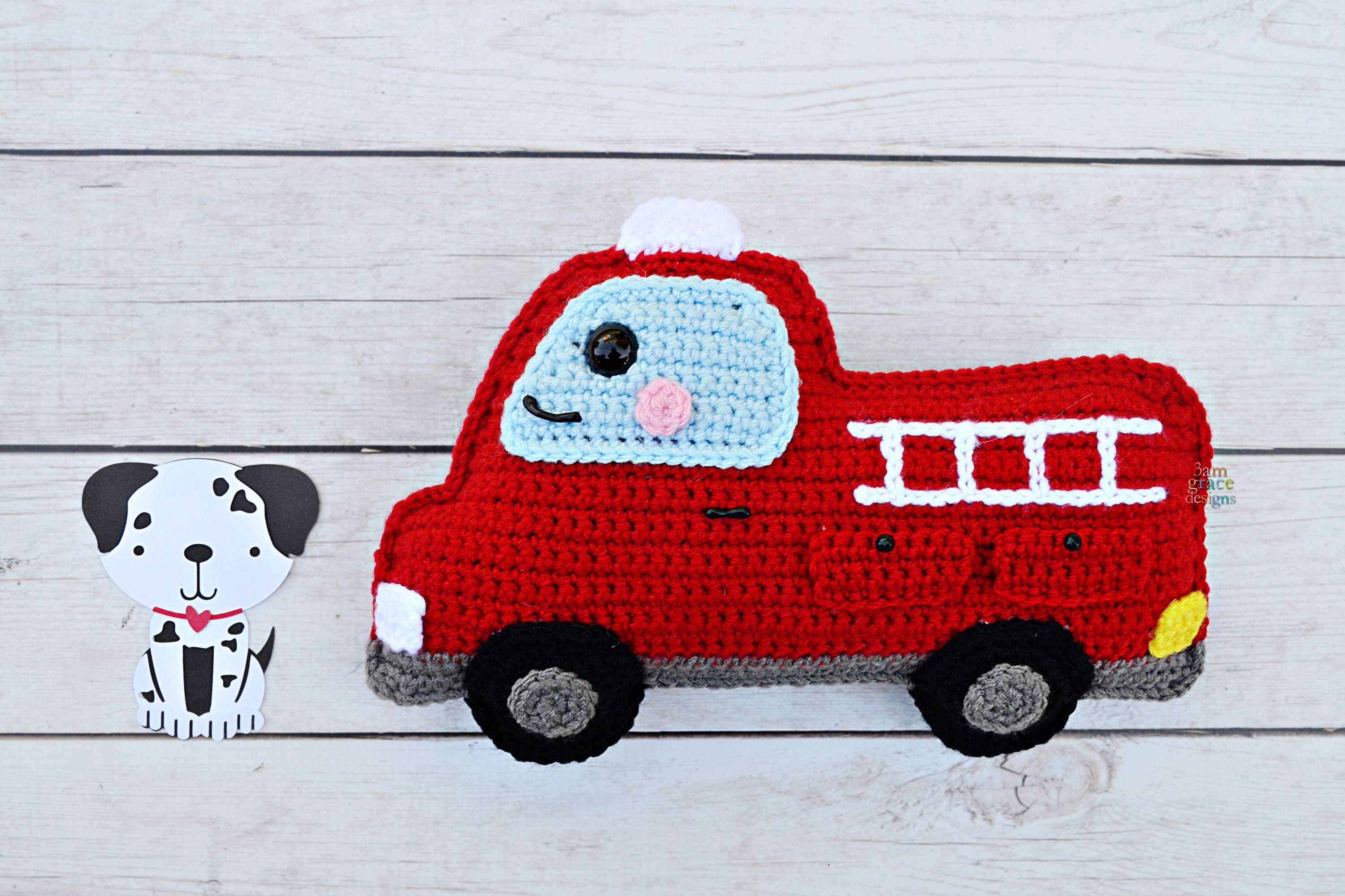 Fire Truck Crochet Pattern Fire Truck Amigurumi Pattern Fire - Etsy