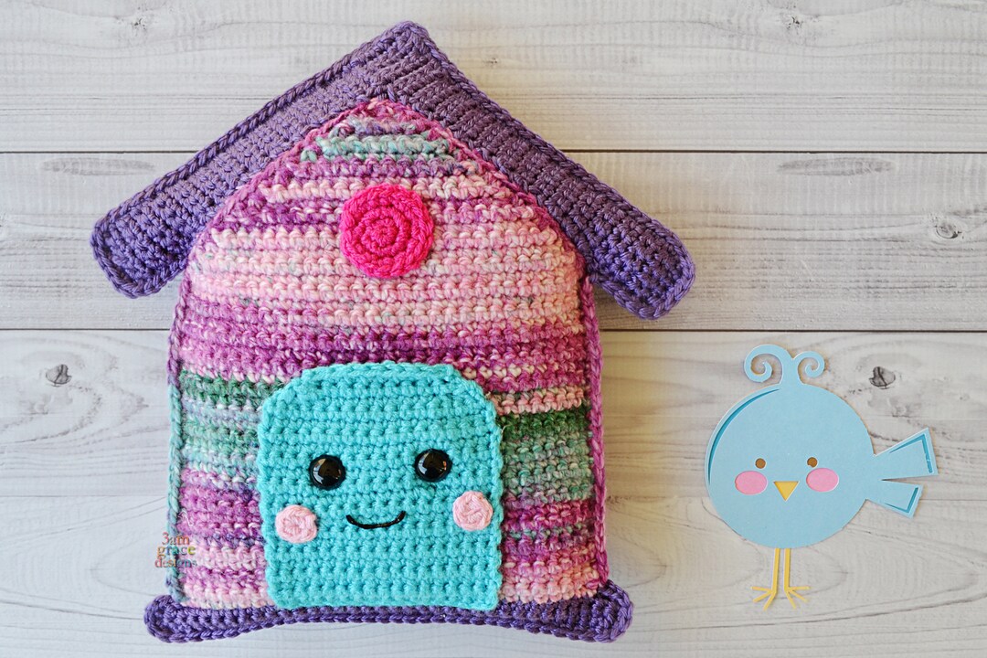 Birdhouse Crochet Pattern, Birdhouse Amigurumi Pattern, Birdhouse ...