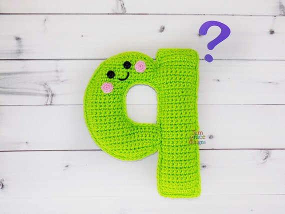 Lower Case Letter Q Crochet Pattern Letter Q Amigurumi | Etsy