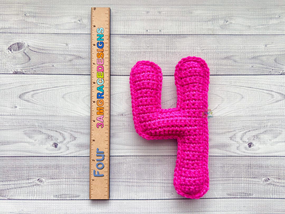 Mini Number Four 4 Crochet Pattern, Mini Number Four 4 Amigurumi ...