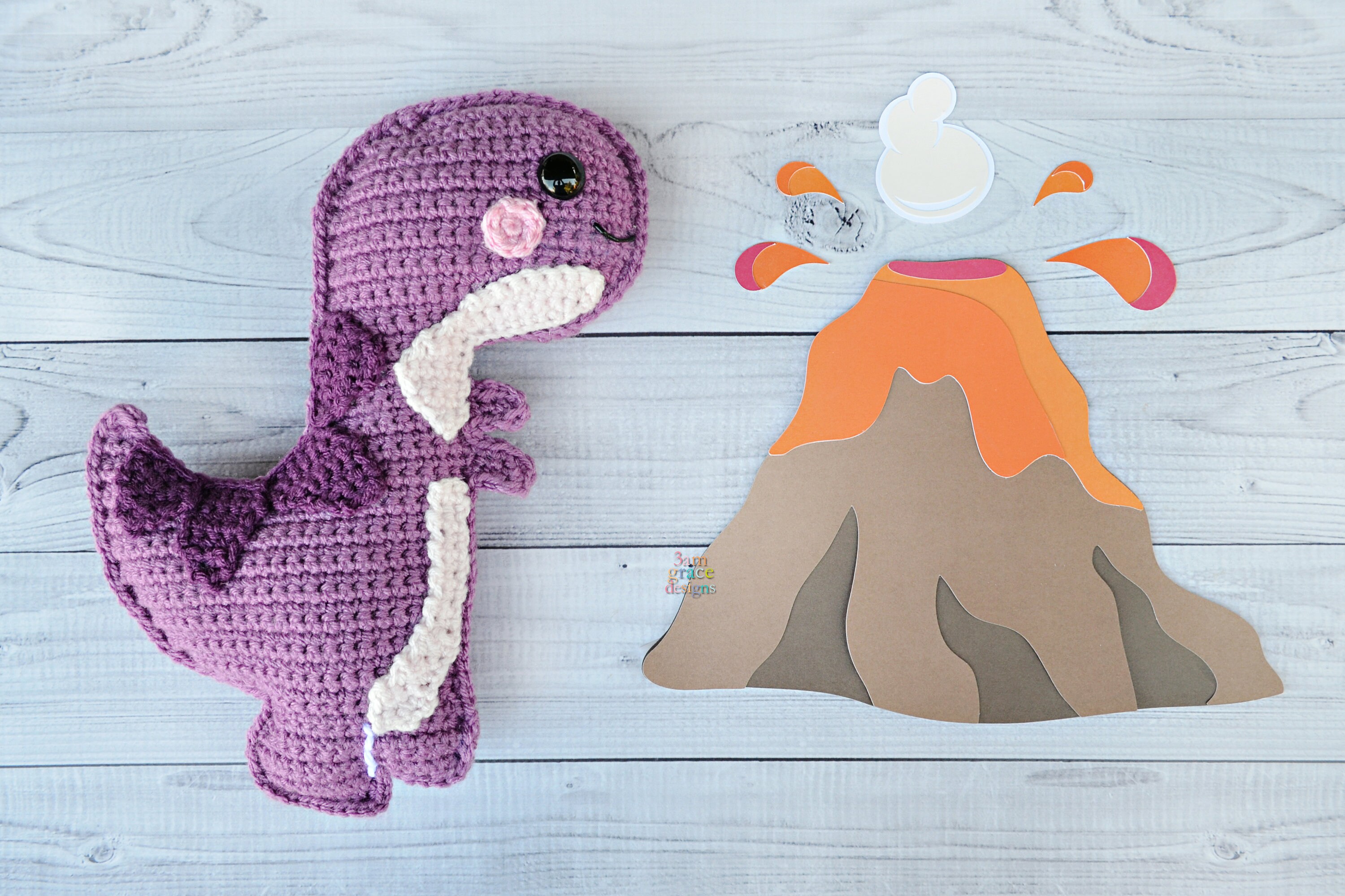 T-rex Crochet Pattern T-rex Amigurumi Pattern T-rex Kawaii | Etsy UK