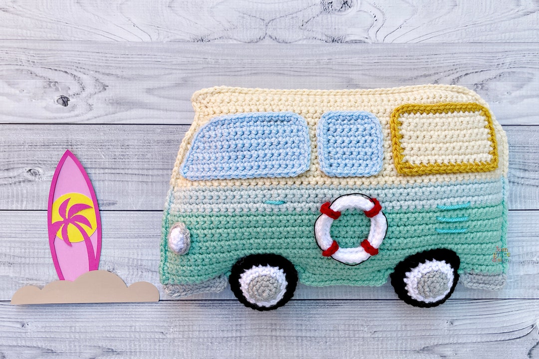 Beach Bus Amigurumi Plushie Crochet Pattern Kawaii Cuddler Ragdoll PDF ...