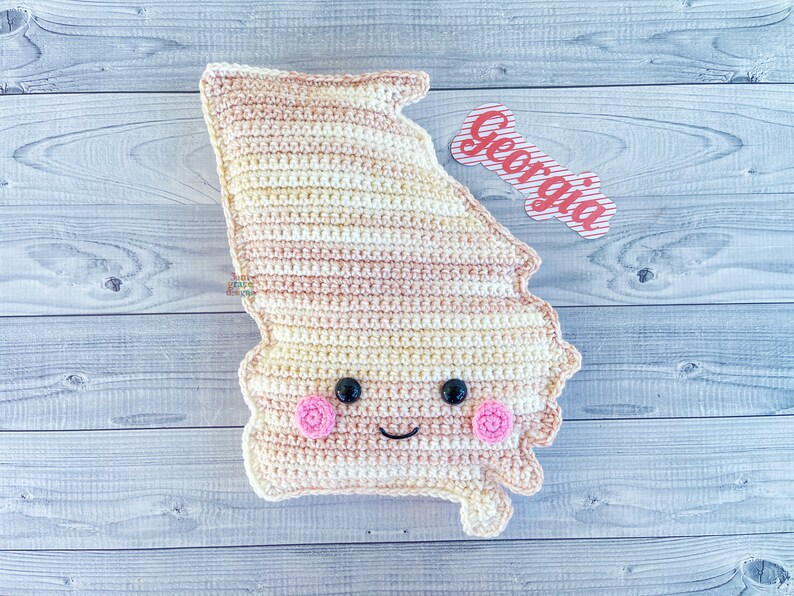 Georgia State Amigurumi Plushie Crochet Pattern Kawaii Cuddler Ragdoll ...