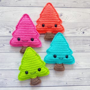 Mini Christmas Tree Amigurumi Plushie Crochet Pattern Kawaii Cuddler ...