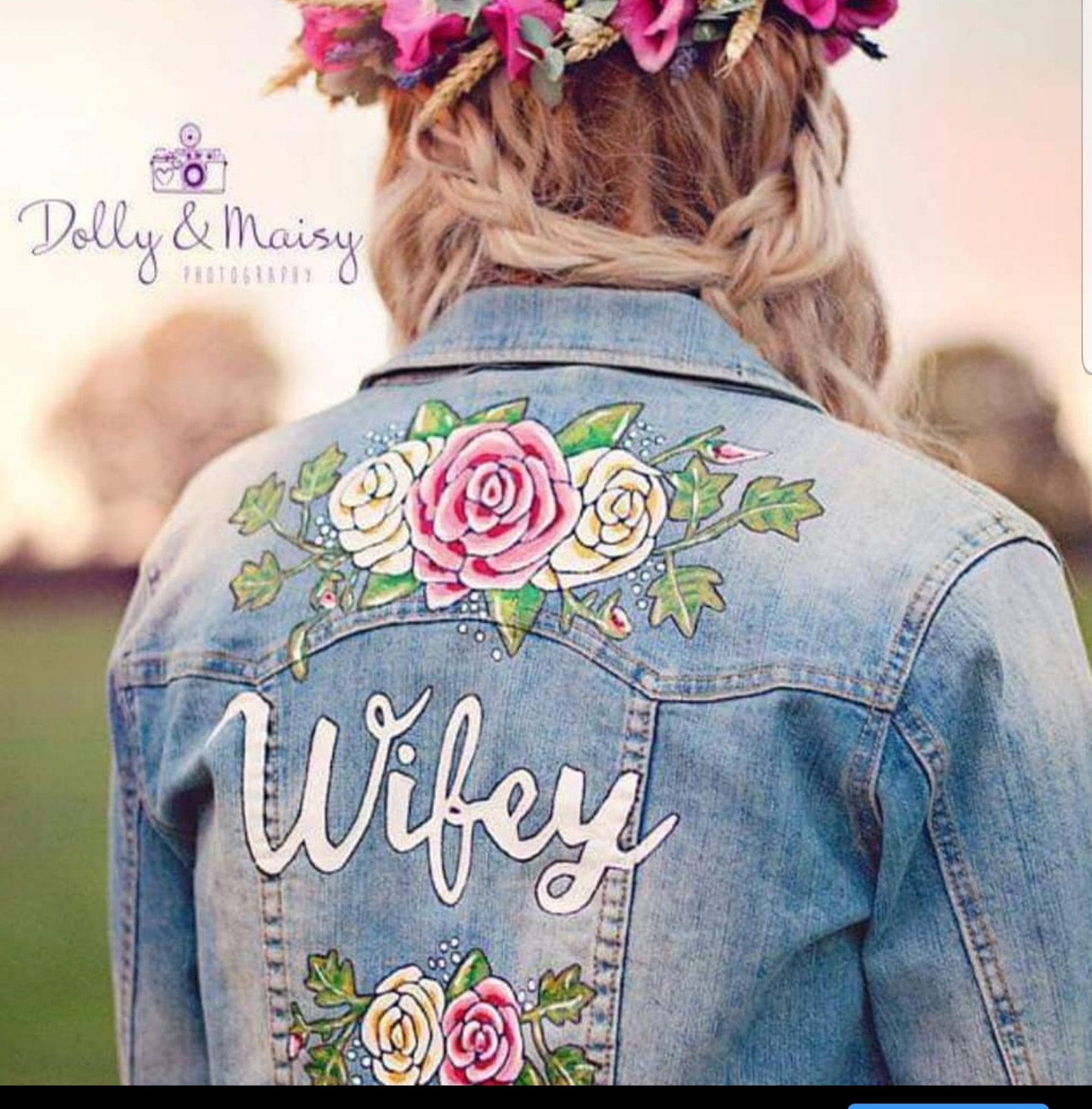 Custom Painted Personalised Wedding Jackets, Denim Bride Jacket - Etsy UK