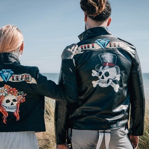 Couples Custom Personalised Wedding Jackets, Custom Painted Couples ...