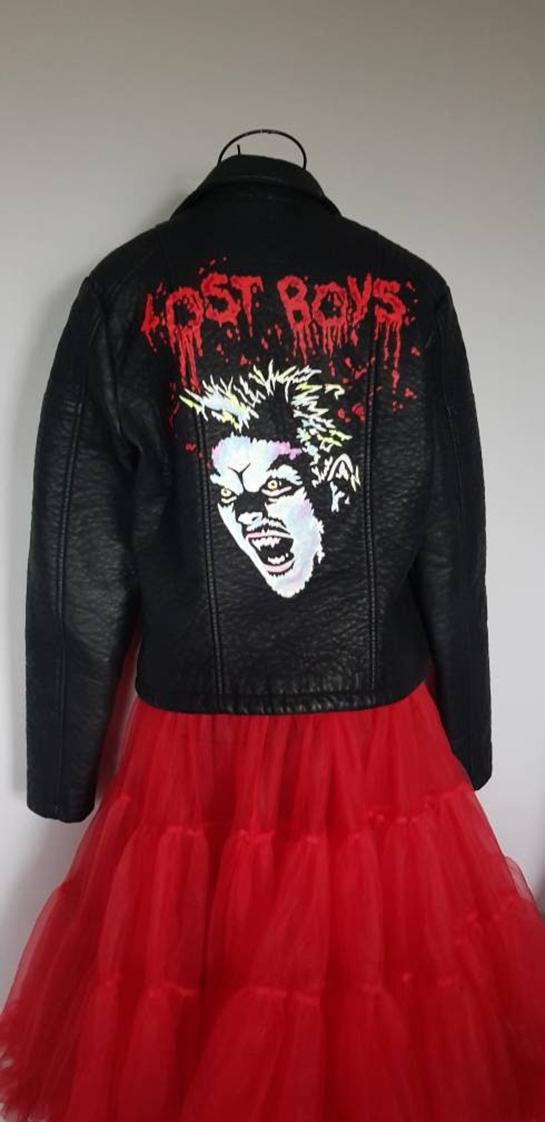 Custom Painted Jacket, Bespoke Jacket, Vampire Jacket, Gothic Clothing ...