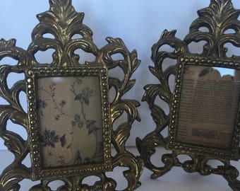 Antique brass picture frame | Etsy