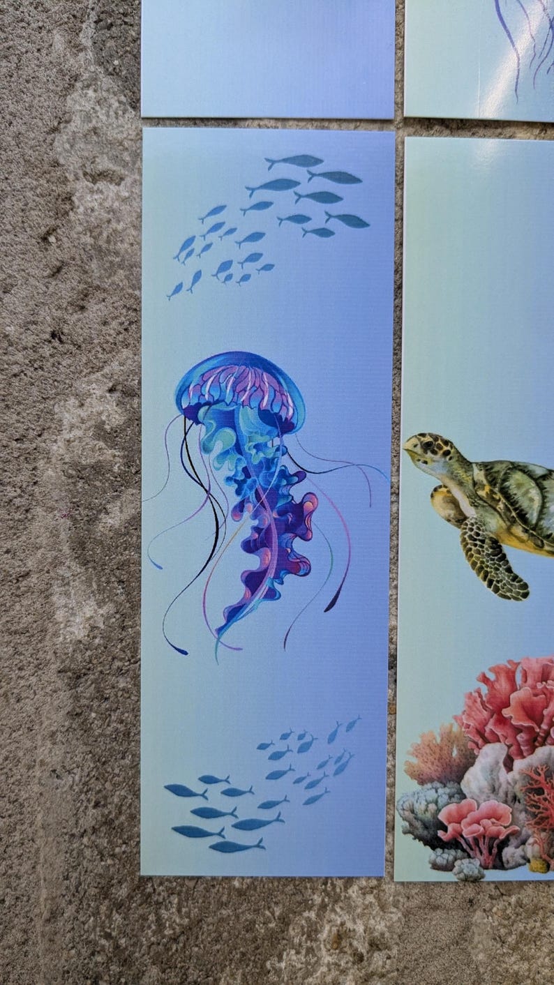 Ocean Themed Bookmarks - Etsy
