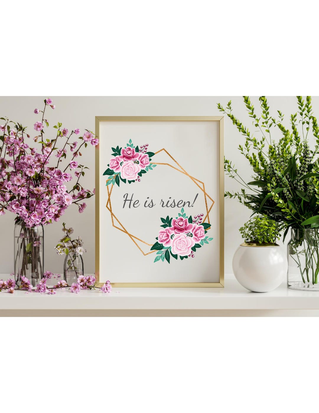 He Lives Art Piece Resurrection Jesus Lives Christian Wall Art Easter ...