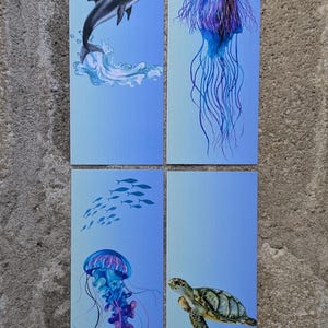 Ocean Themed Bookmarks - Etsy