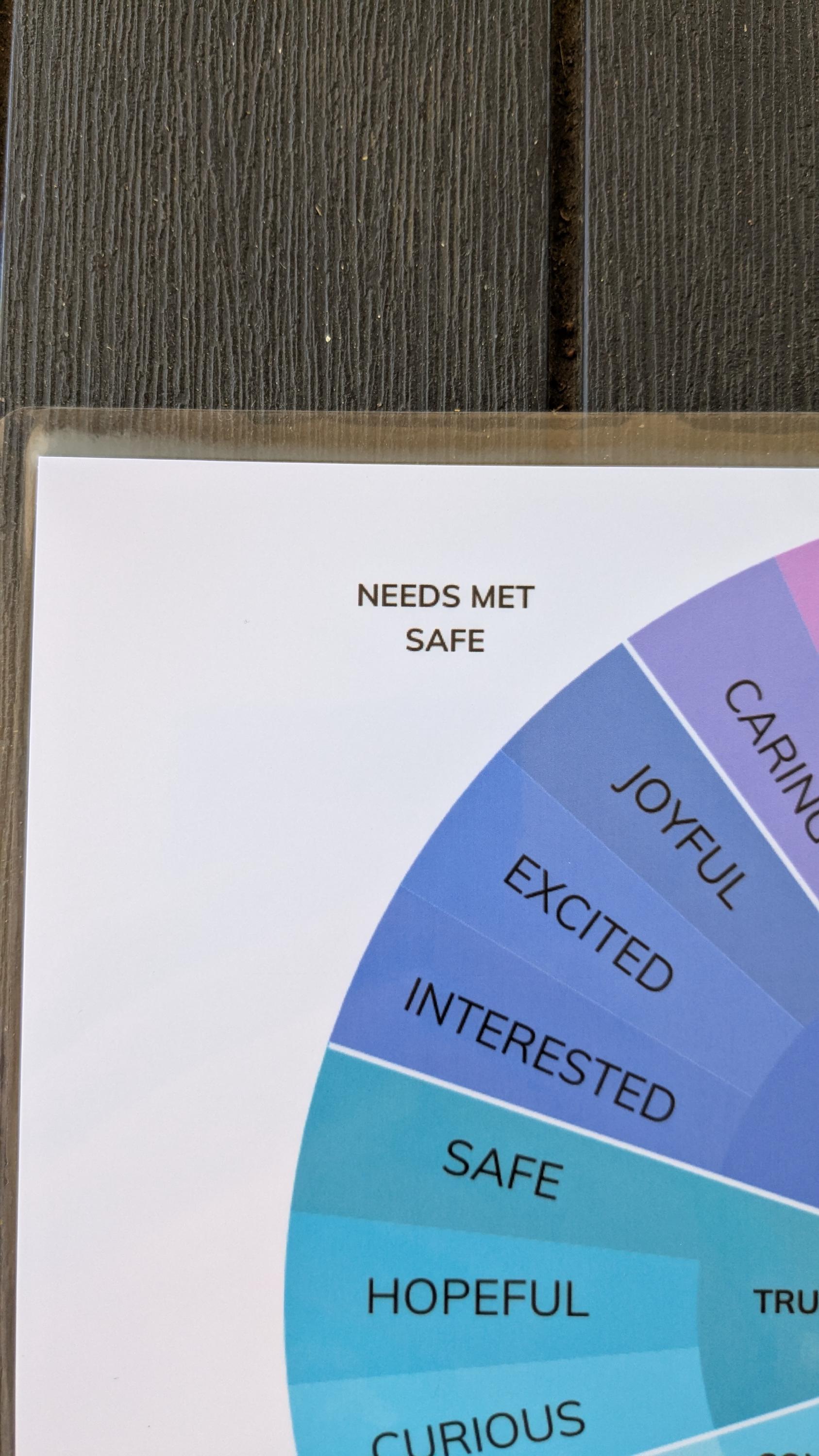 Emotion Wheel Thrive Family Counseling Colorful Emotion Wheel Therapy ...