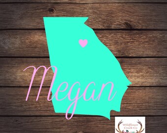 Georgia state decal | Etsy