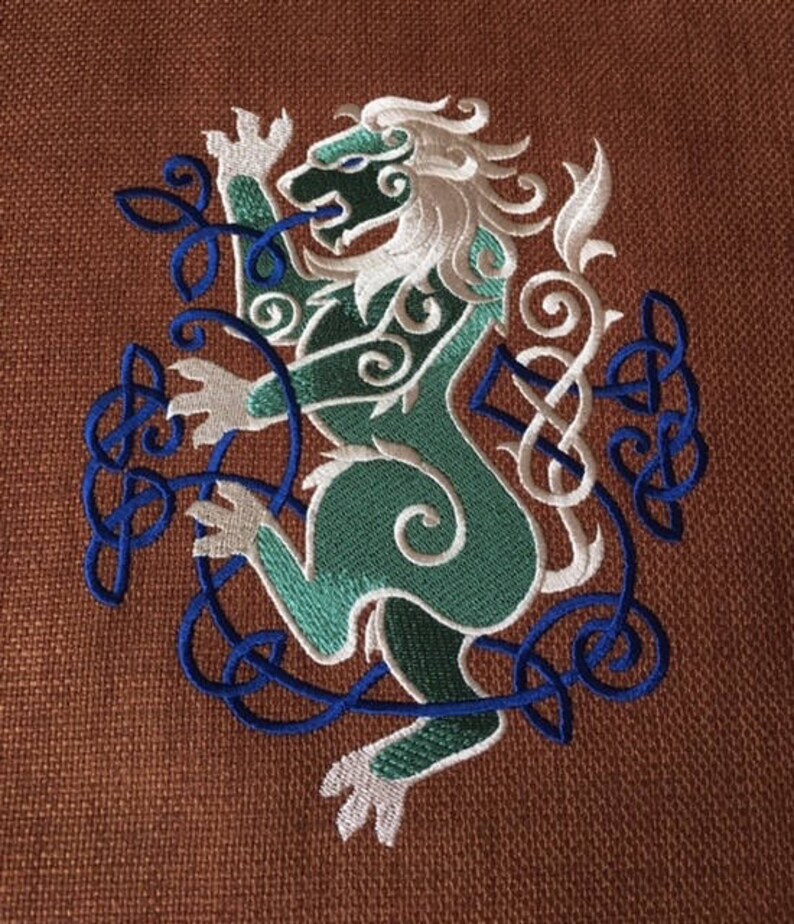 Celtic Majestic Lion Embroidered Sew On Patch Renaissance | Etsy
