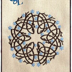 Celtic Winter Medallion Embroidered Sew on Patch | Handmade | Medieval ...
