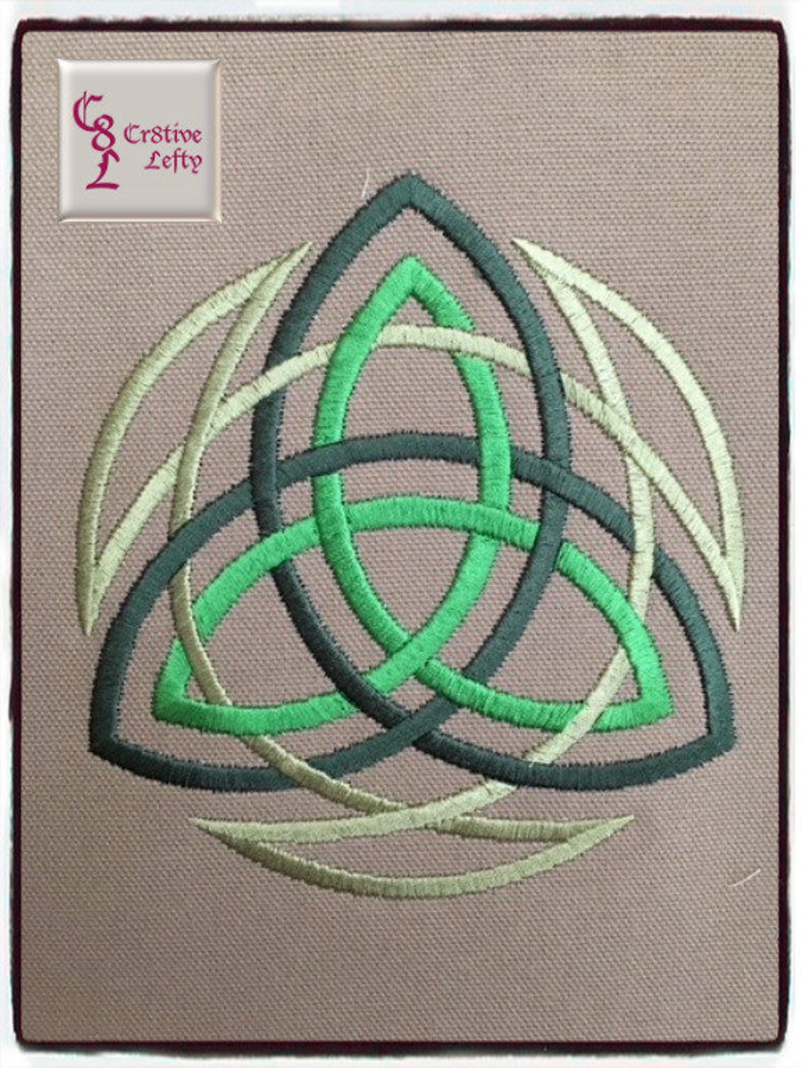Celtic Trinity Knot Embroidered Sew On Patch Handmade | Etsy