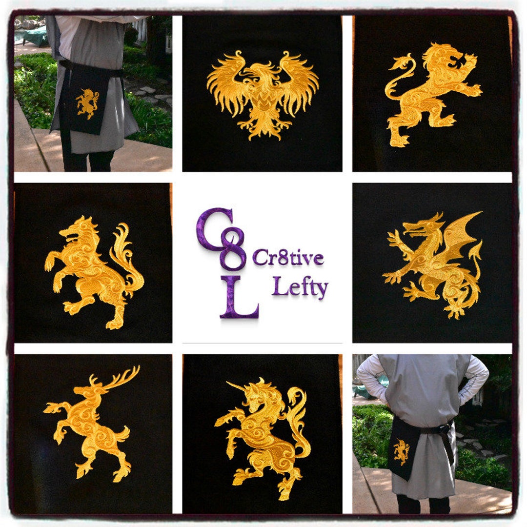 Gilded Heraldry Embroidered Belt Flag Collection NO Backing: Medieval ...