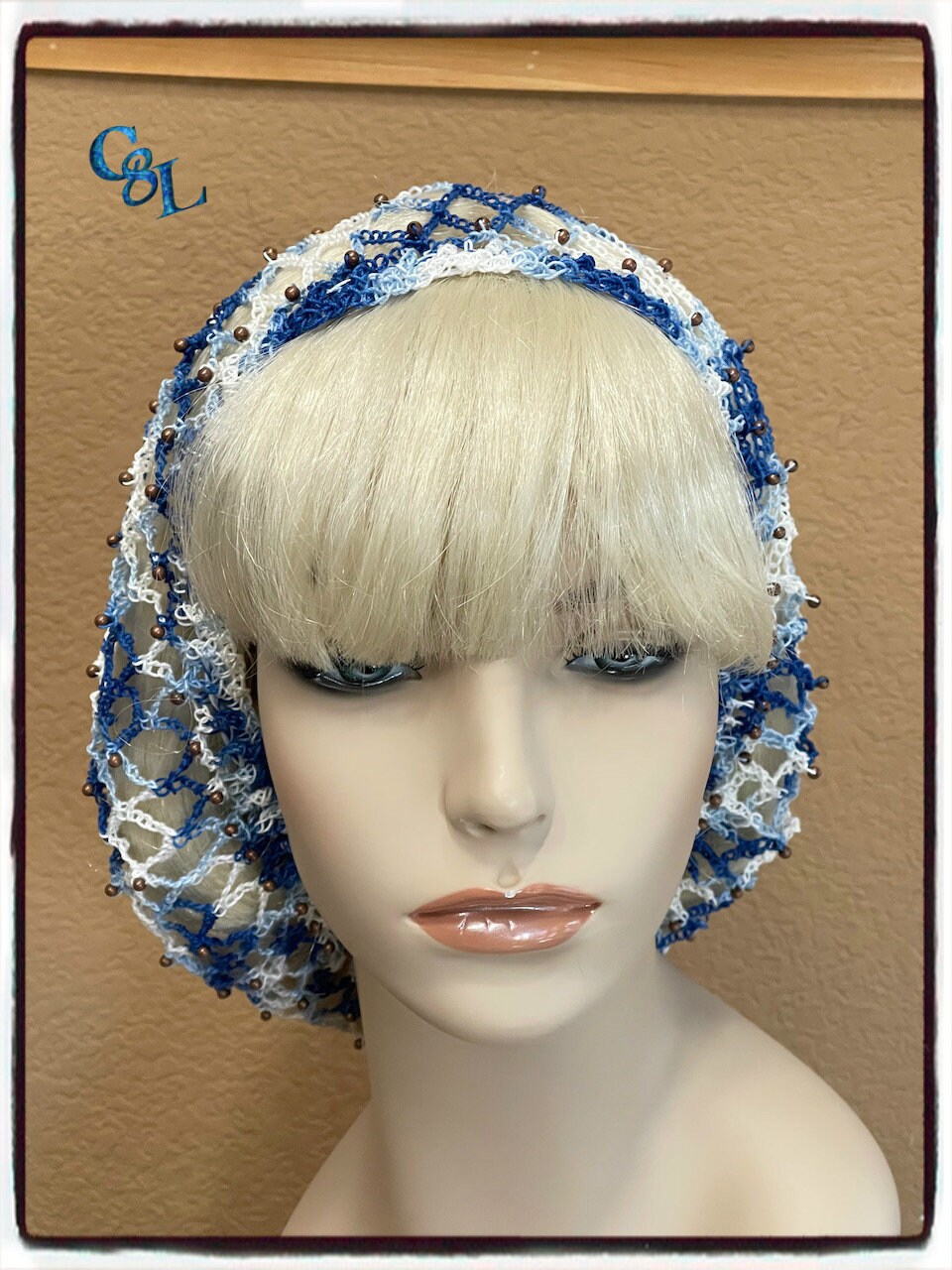 Medieval Renaissance or Victorian Shades of Blue Snood With | Etsy