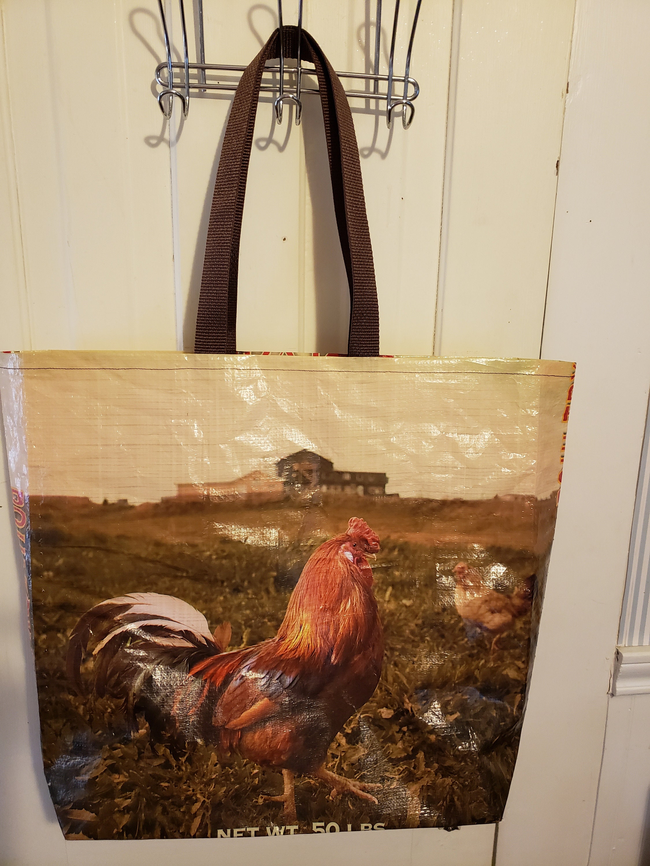 Chicken Hen and Rooster Feed Sack Tote Bag - Etsy