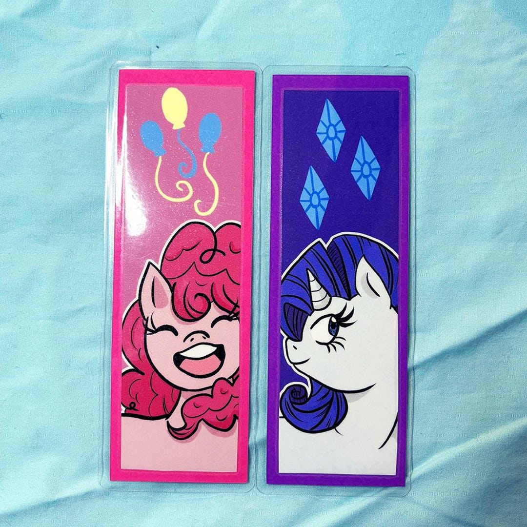 FINAL SALE Pinkie Pie & Rarity Pony Bookmarks - Etsy