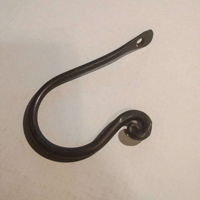 Hand Forged J Hooks Thumbprint Hooks | Etsy