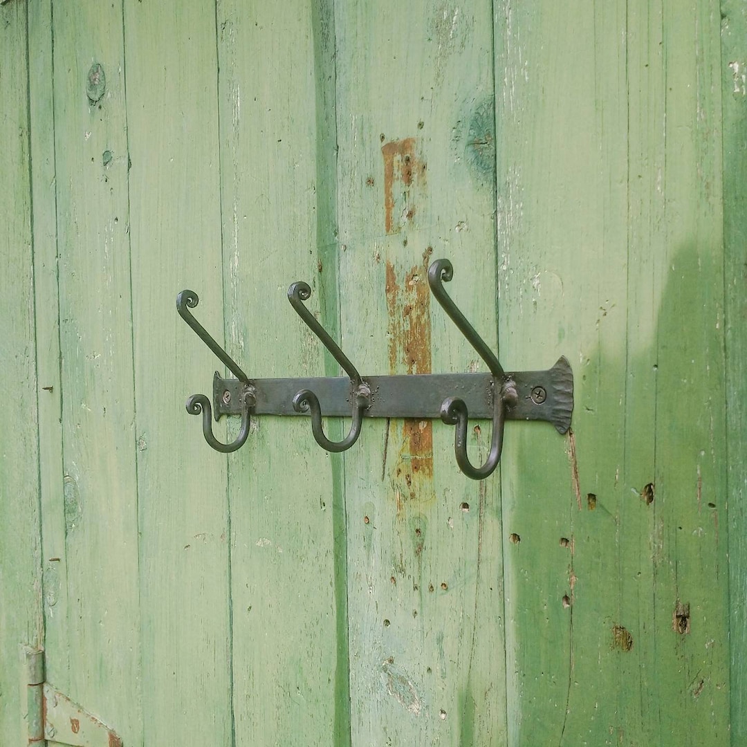 Hand Forged Small Coat Rack, Key Hanger - Etsy