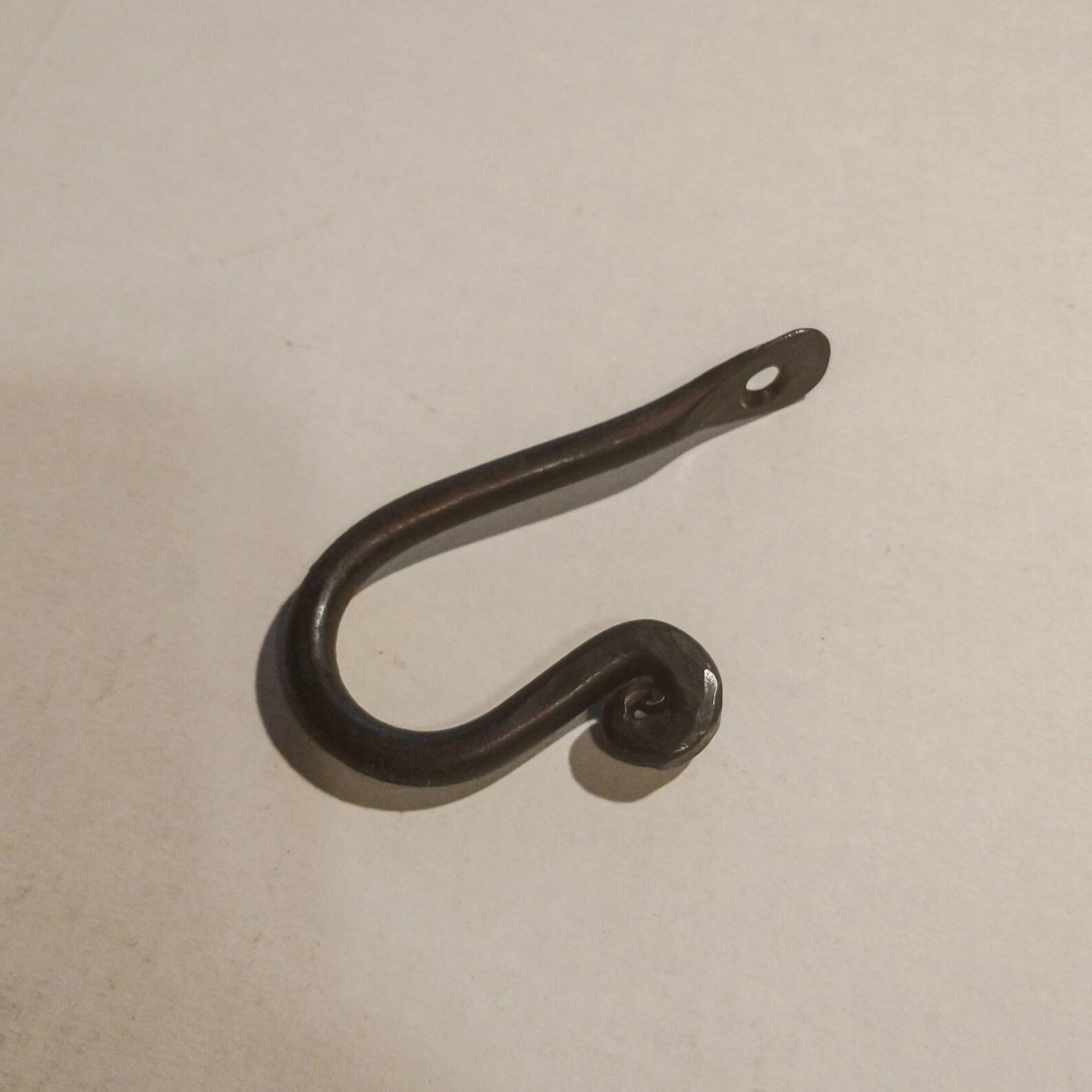 Hand Forged J Hooks Thumbprint Hooks | Etsy