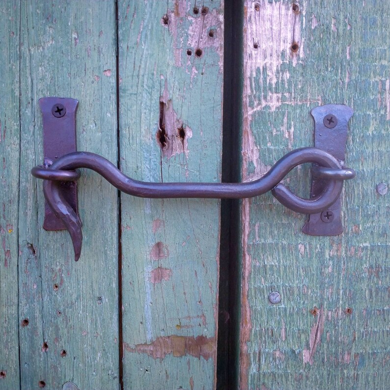 Hand Forged Heavy Duty Rustic Barn Door Latch | Etsy