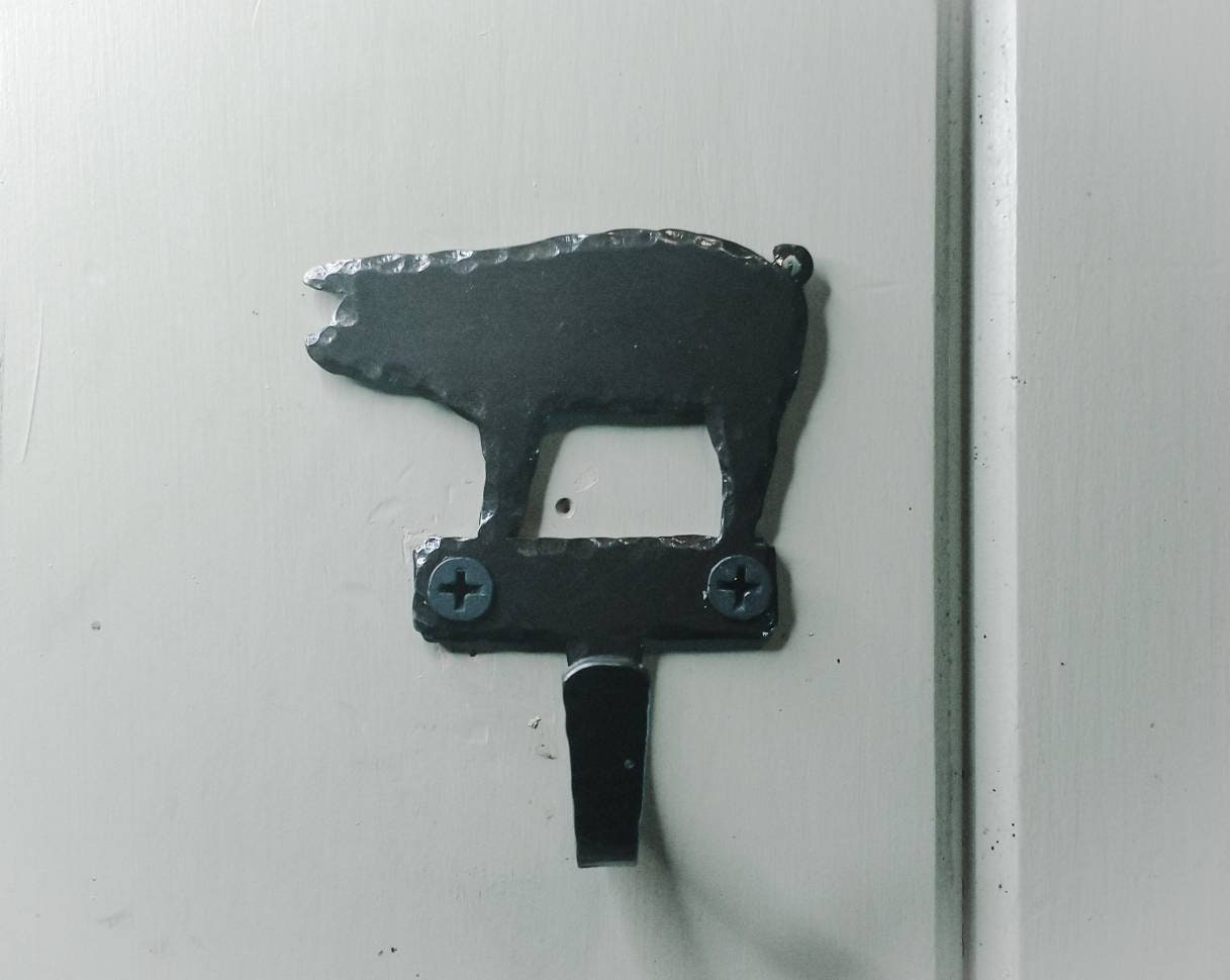 Hand Forged Pig Coat Hook/key Hook - Etsy