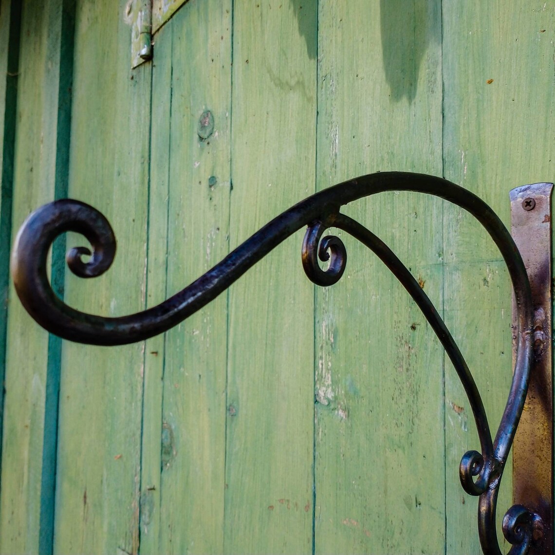 Hand Forged Curved Heavy Duty Plant Hanger, Design No. 7, Custom Made ...