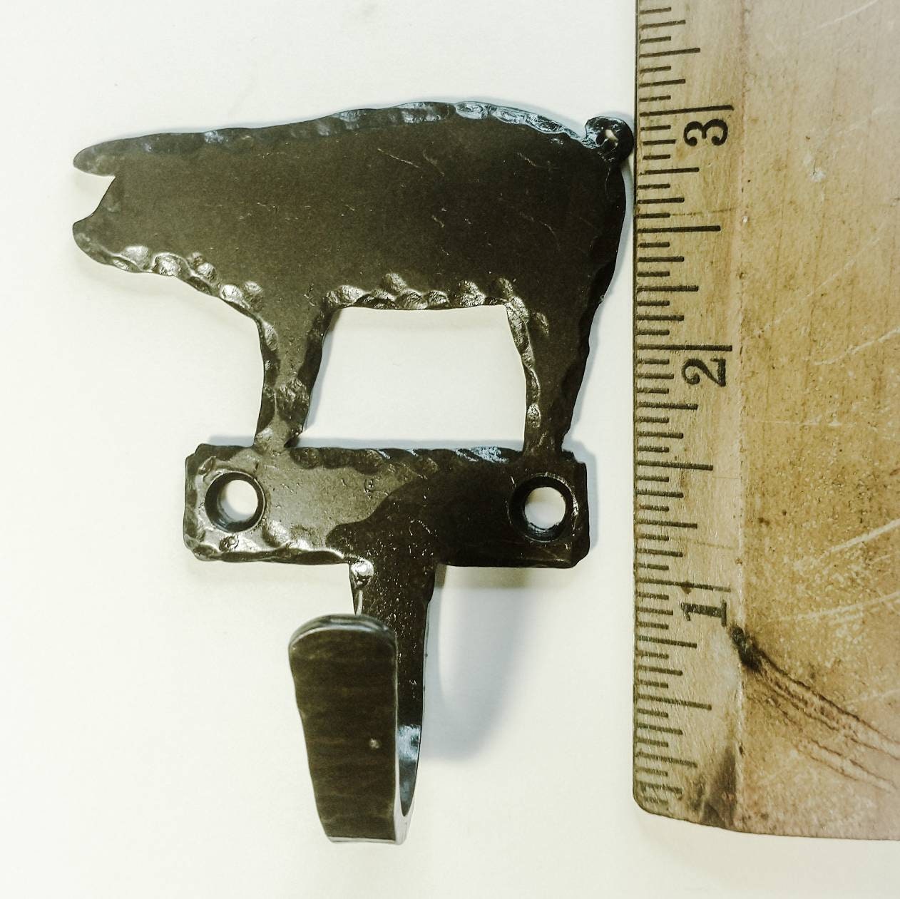 Hand Forged Pig Coat Hook/key Hook - Etsy