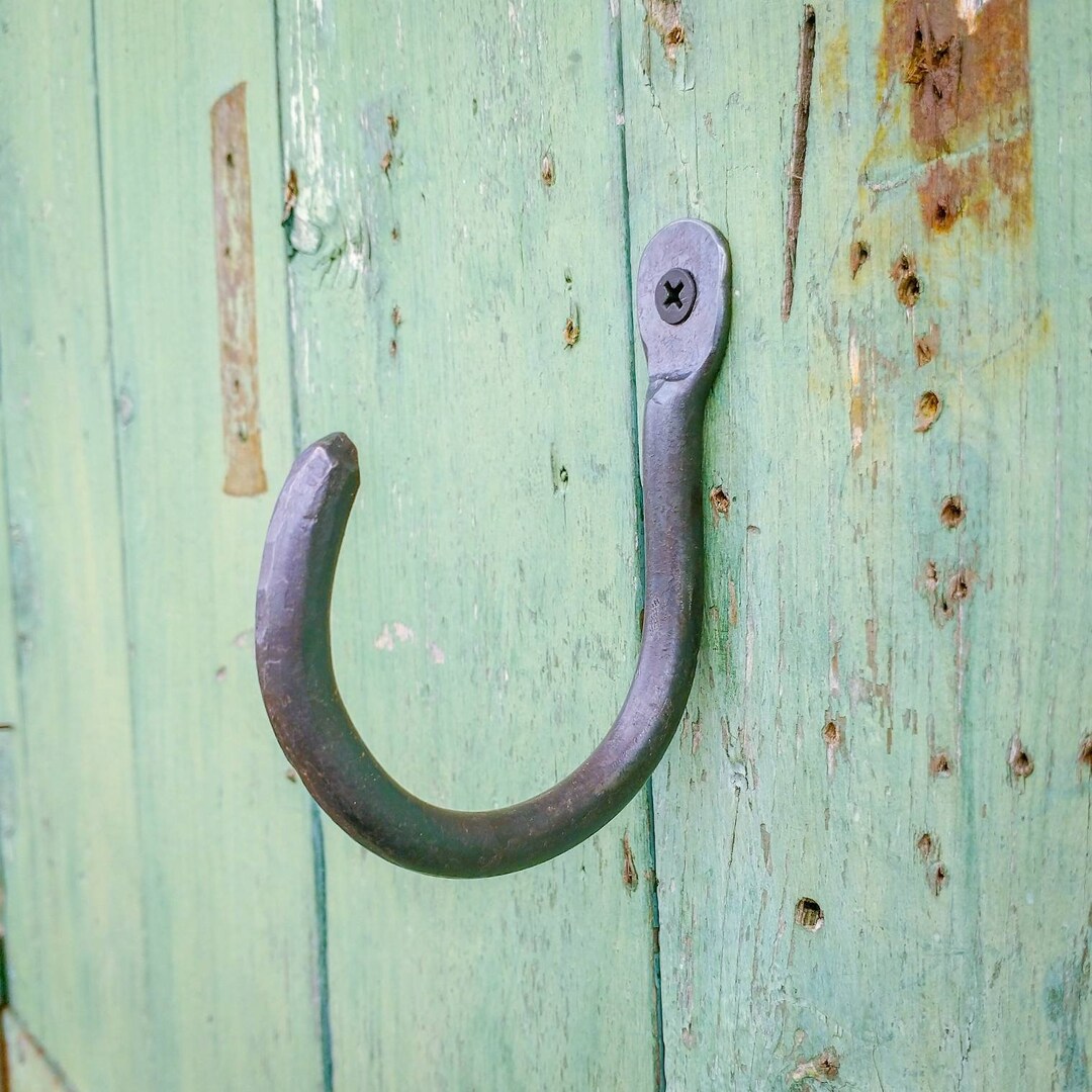 Hand Forged Heavy Duty Basic J Hooks, Thumbprint Hooks - Etsy