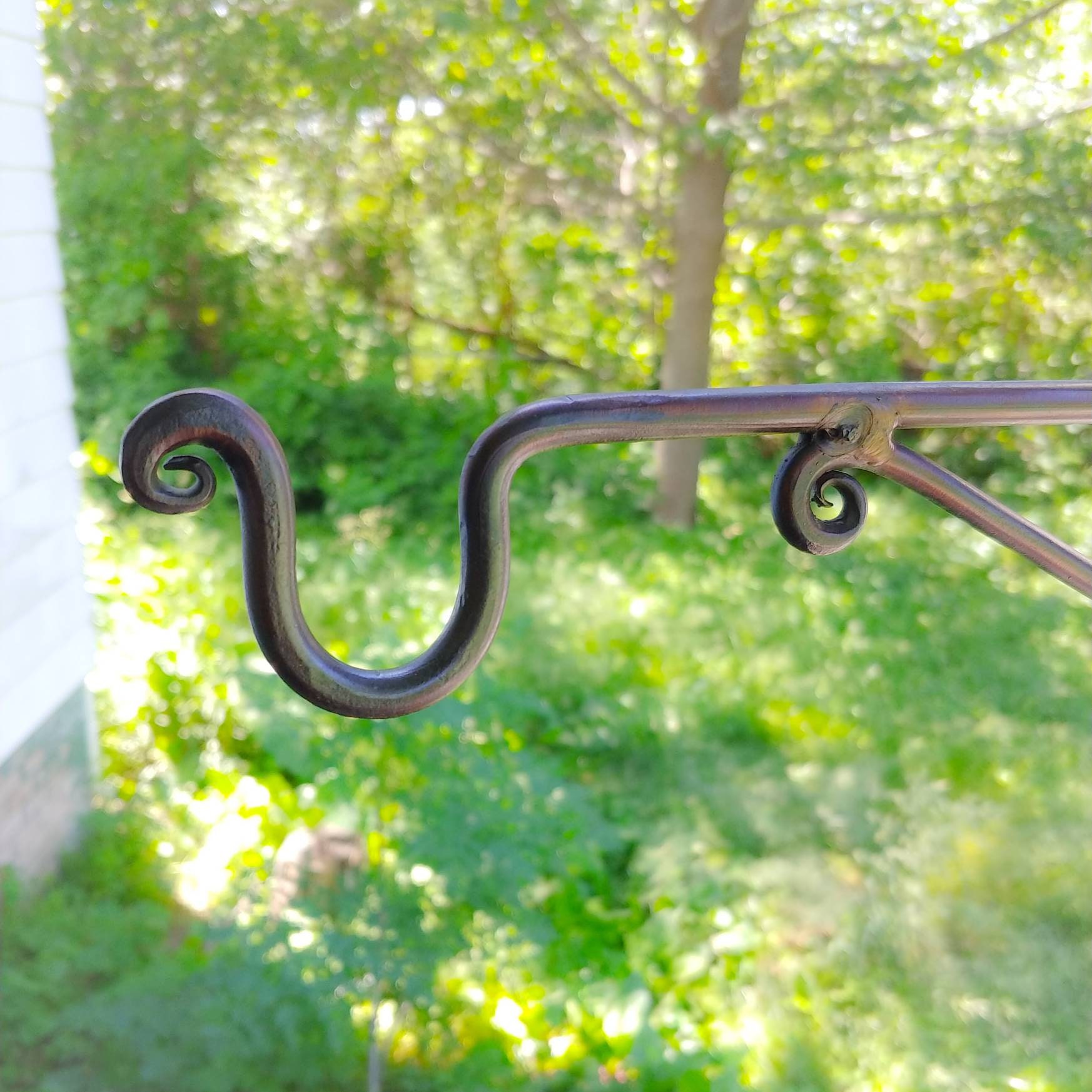 Medium Hand Forged Plant Hanger, Design No. 1, Custom Made - Etsy