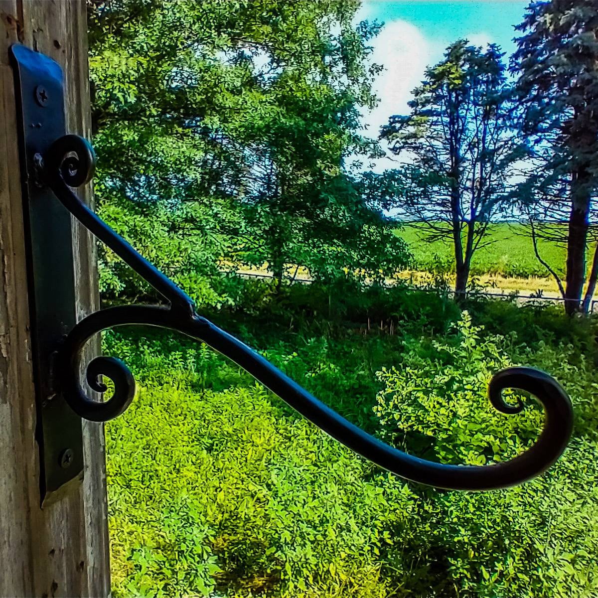 Small Hand Forged Curved Plant Hanger Design No. 6 Custom - Etsy