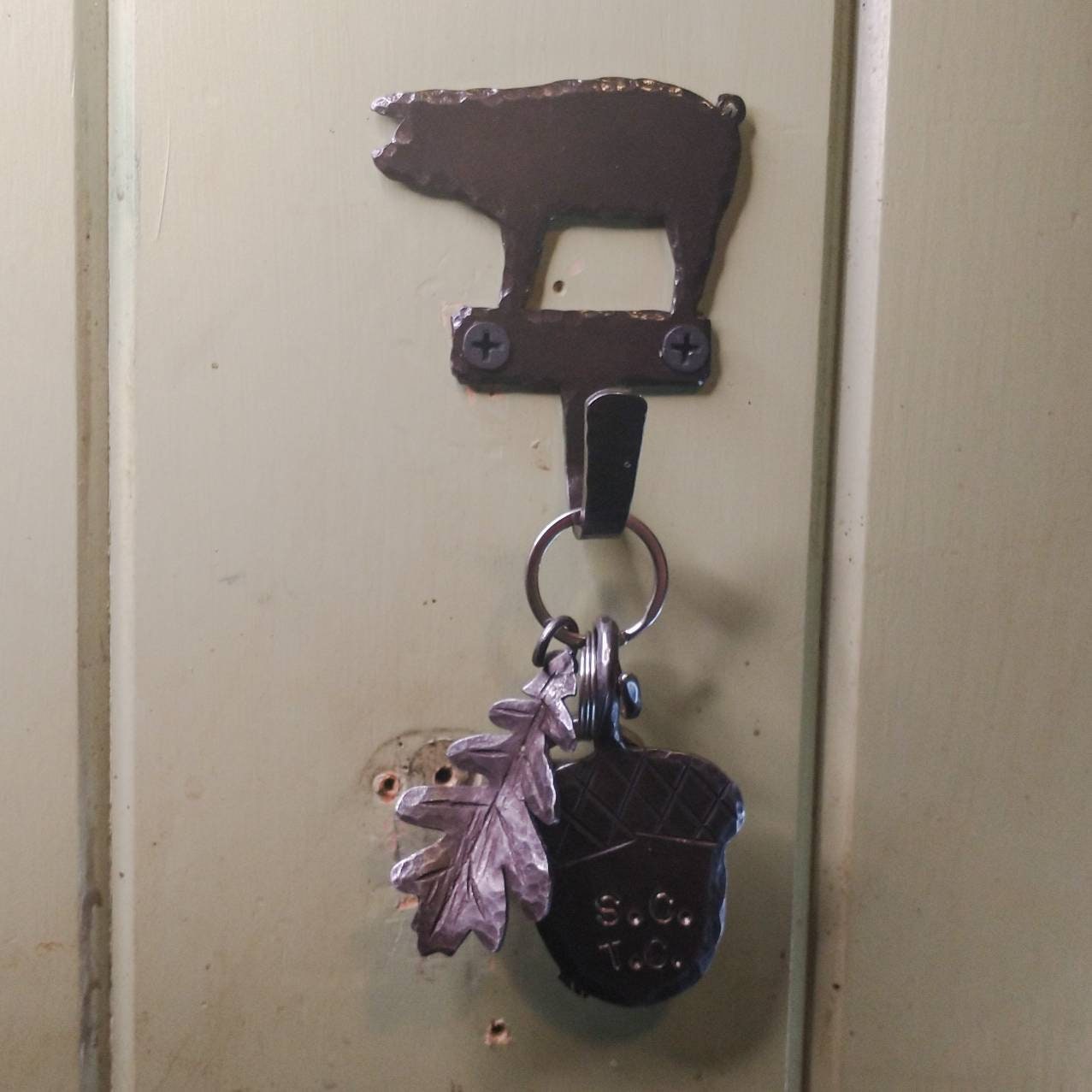Hand Forged Pig Coat Hook/key Hook - Etsy