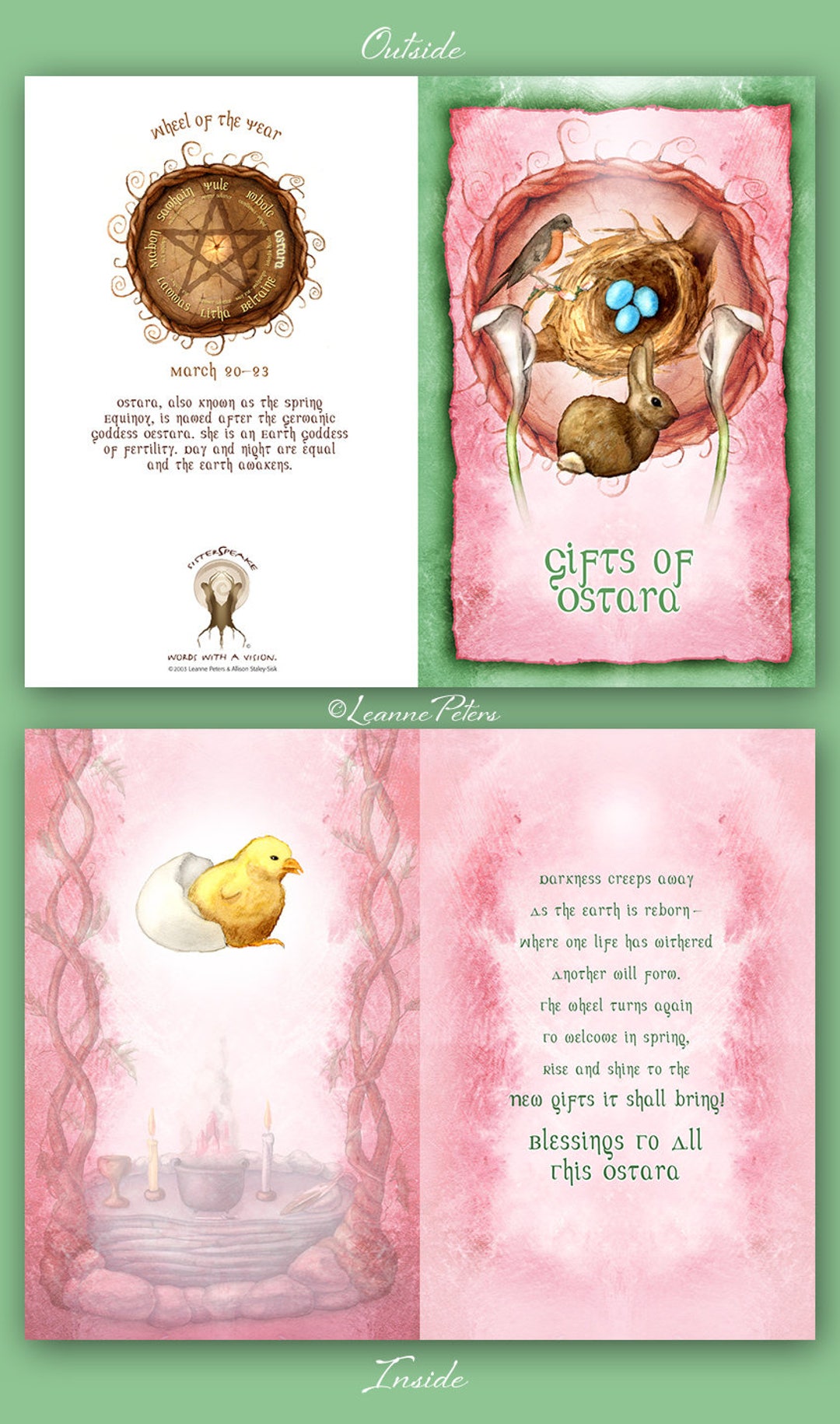 Ostara Greeting Card, Low Holiday Card, Spring Equinox Card, Sabbat ...