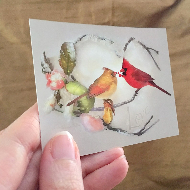 3 Cardinal Stickers Cardinal Pair Male and Female - Etsy