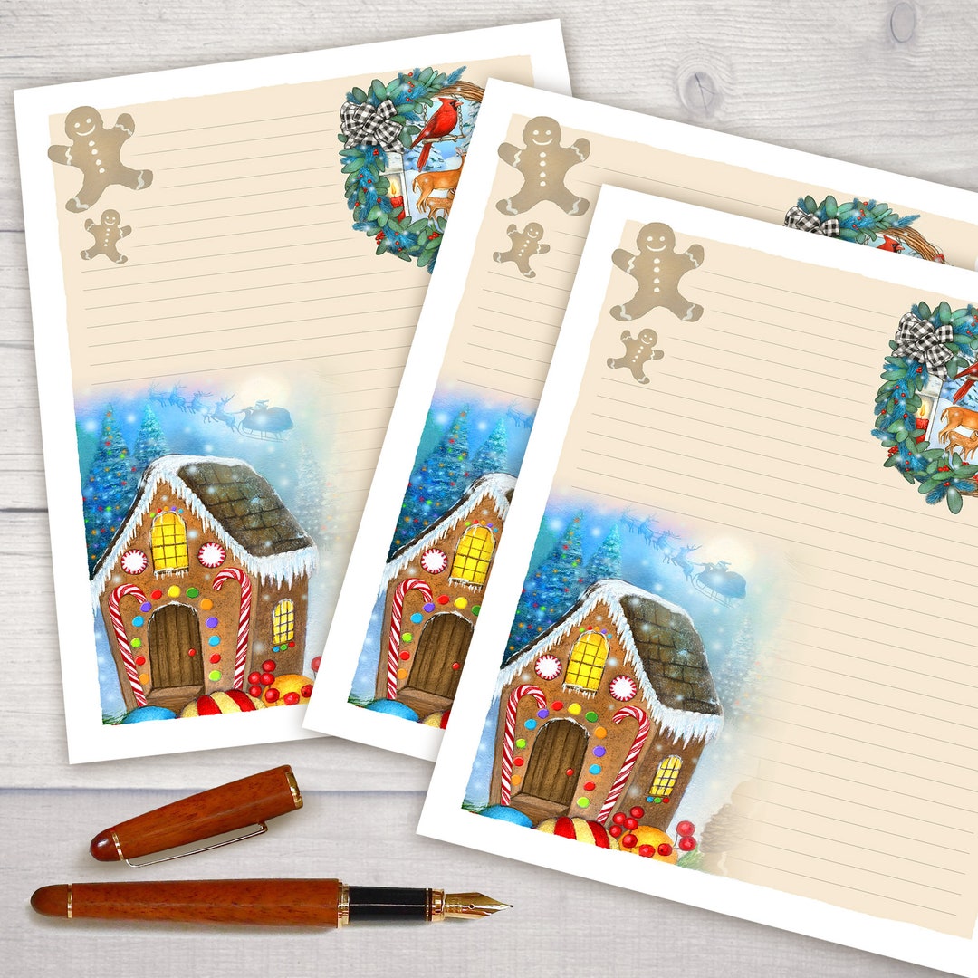 Christmas Stationery Paper, Cardinals Stationery Paper, Holiday ...
