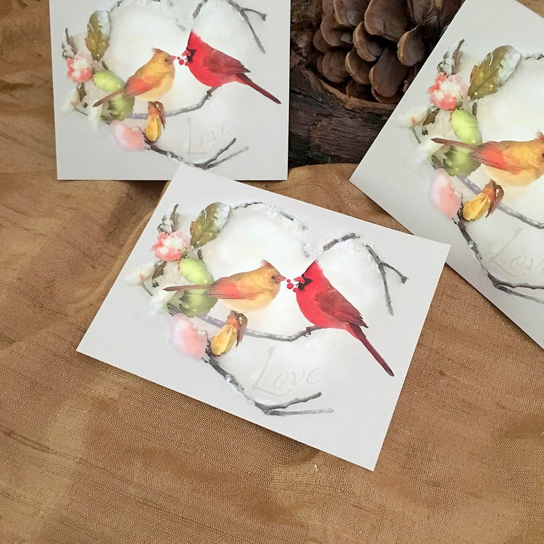 3 Cardinal Stickers Cardinal Pair Male and Female - Etsy