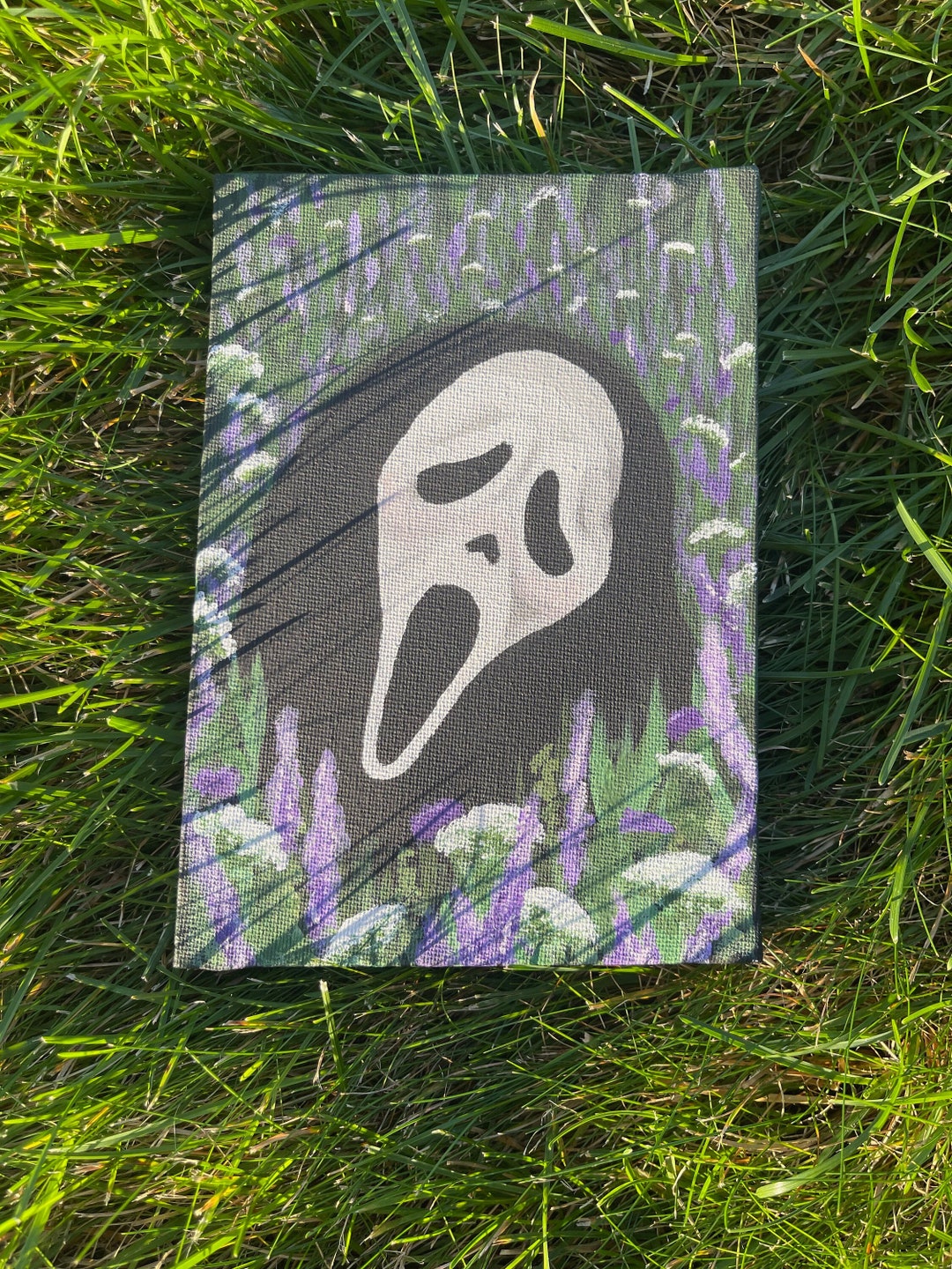 Ghostface Painting Silly Halloween Painting Hand Painted - Etsy