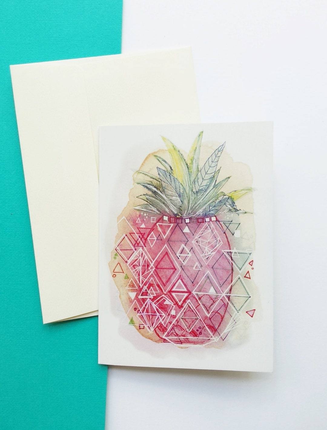 Pineapple Cards / Blank Greeting Cards / pineapple Pop Art Print Card ...