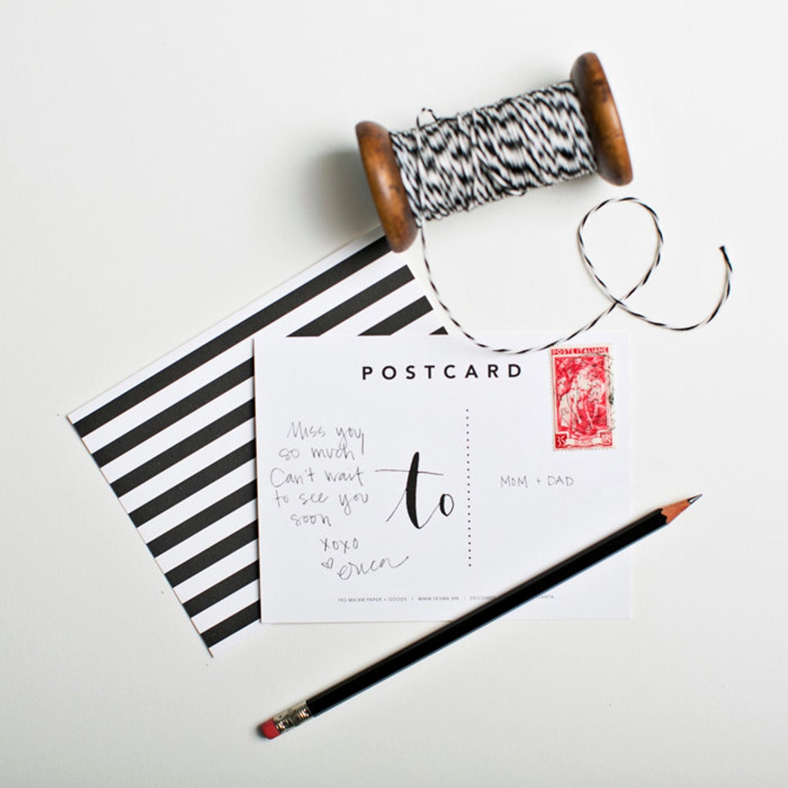 Graphic Stripe Postcard | Set of 5 - Etsy