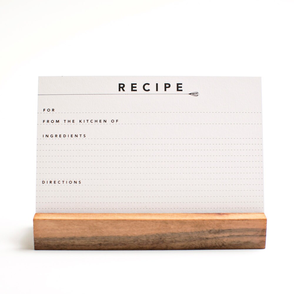 Recipe Card Set - Etsy