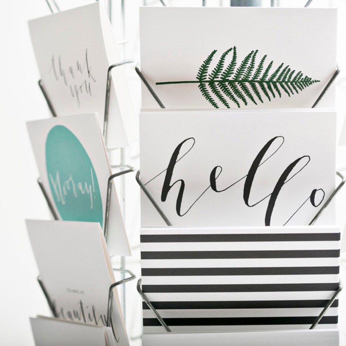 Graphic Stripe Postcard | Set of 5 - Etsy