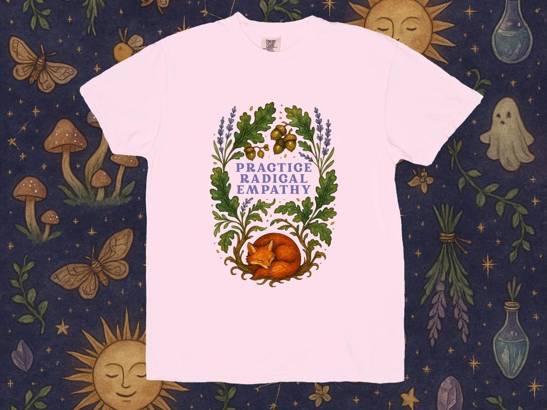 Radical Empathy Fox T-shirt Feminist Cottagecore Fall Outfit Self Love ...