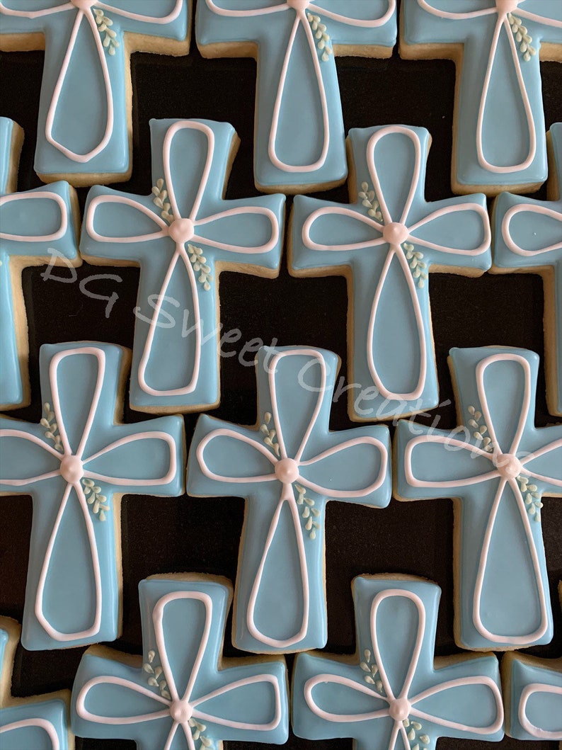 Cross Sugar Cookie - 12 Cookies - Etsy