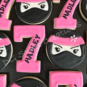 Ninja Cookies - 12 Cookies - Colors Are Customizable - Etsy