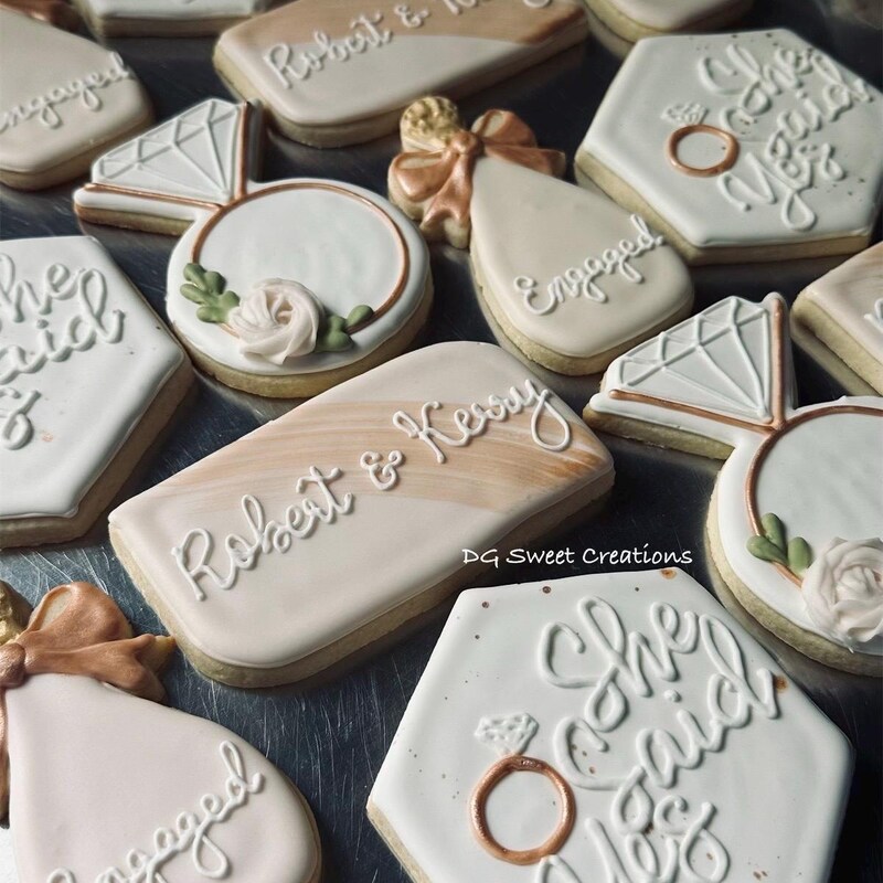 Engagement Party Cookies - Etsy